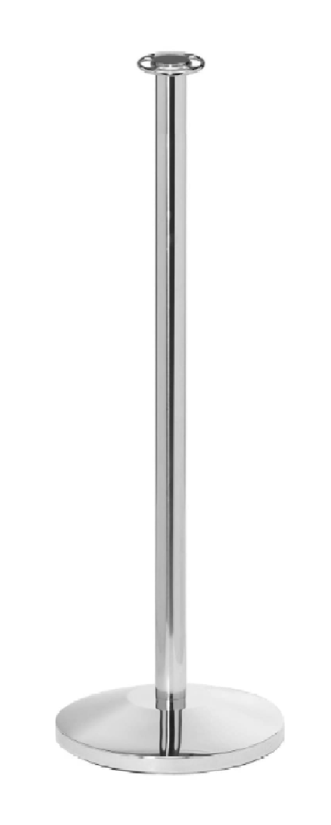 Polished Stainless Flat Top Stanchion Post with Sloped Base